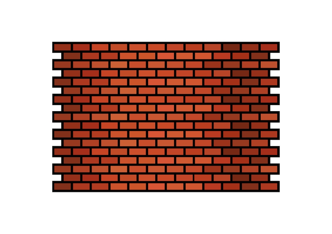 Custom Brick Wall Design in Red - Etsy