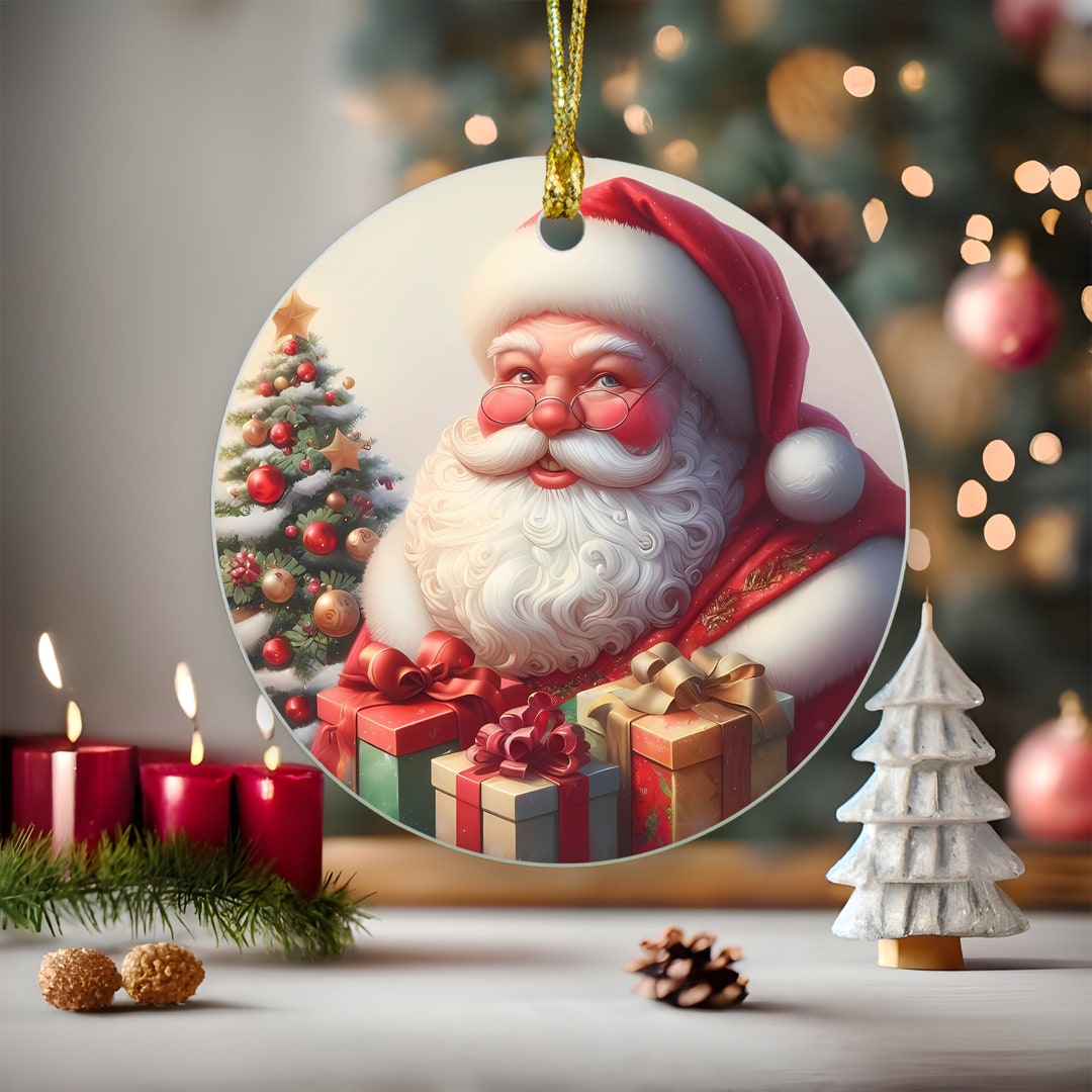 Santa Ornament, Christmas Decoration, Holiday Gift Idea, Heirloom ...