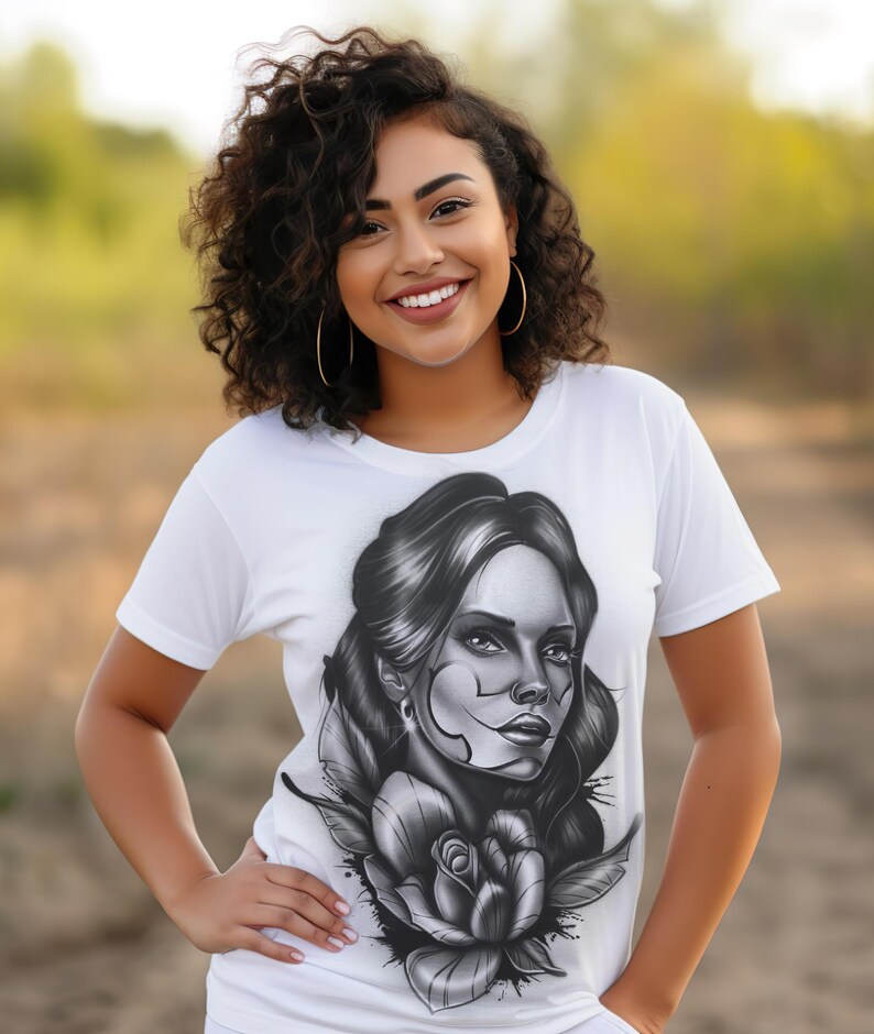 Airbrush T Shirt, Airbrush Shirt, Chicano Art, Custom T Shirt, Airbrush ...