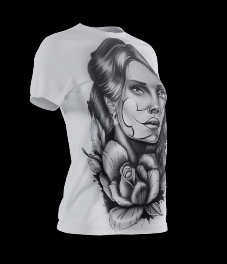 Airbrush T Shirt, Airbrush Shirt, Chicano Art, Custom T Shirt, Airbrush ...