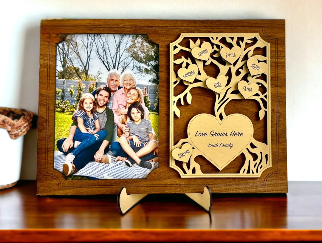 Family Tree Picture Frame Personalized Family Photo Frame With Family ...