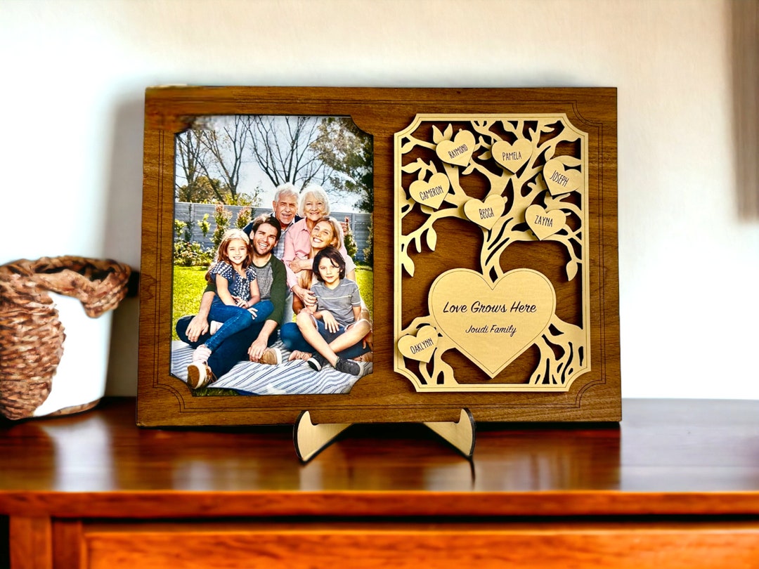 Family Tree Picture Frame Personalized Family Photo Frame With Family ...