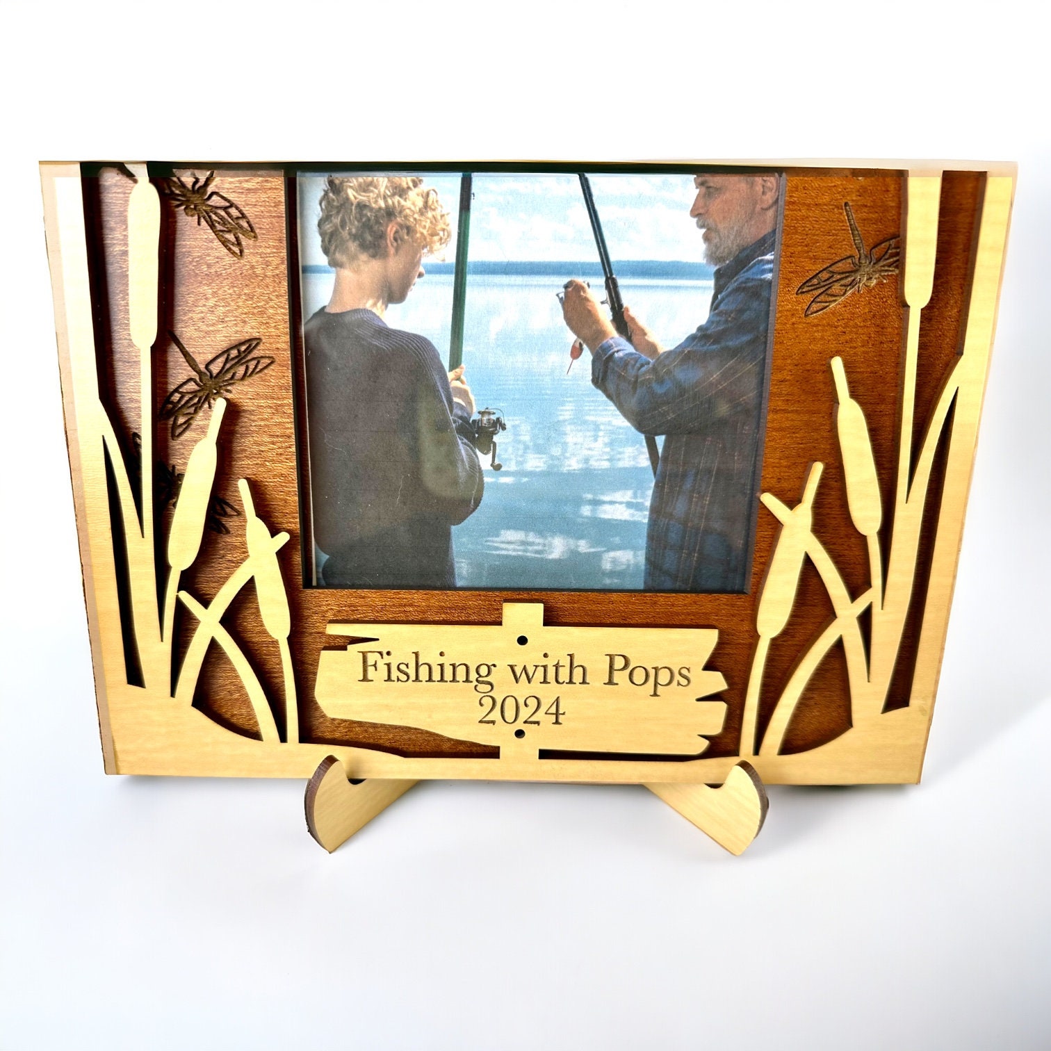 Fishing Theme Frame Photo Frame for Dad Photo Frame Fishing Picture ...