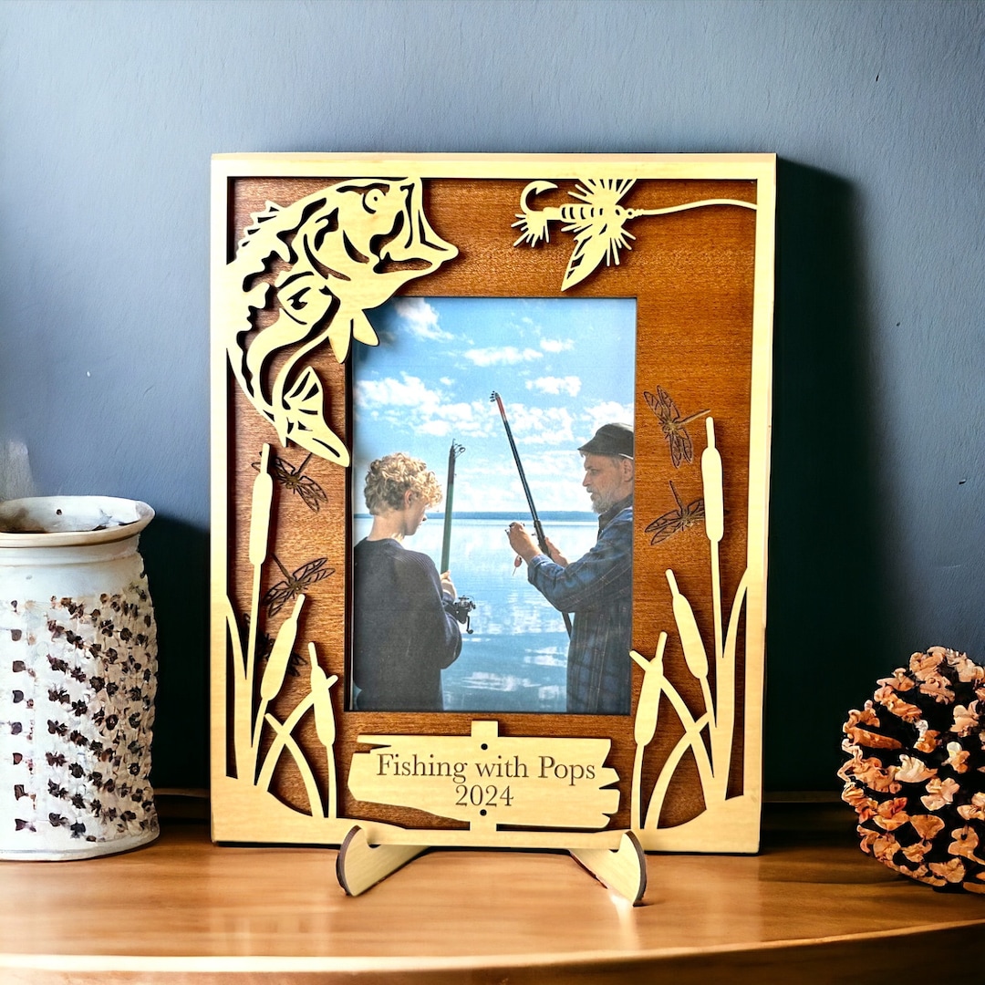 Fishing Theme Frame Photo Frame for Dad Photo Frame Fishing Picture ...