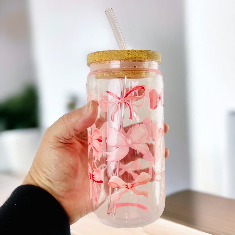 Pink Glass Cups - Etsy