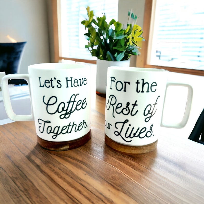 Romantic Couple Coffee Mug Set Newlywed Cup Gift Box Matching Mug Set ...