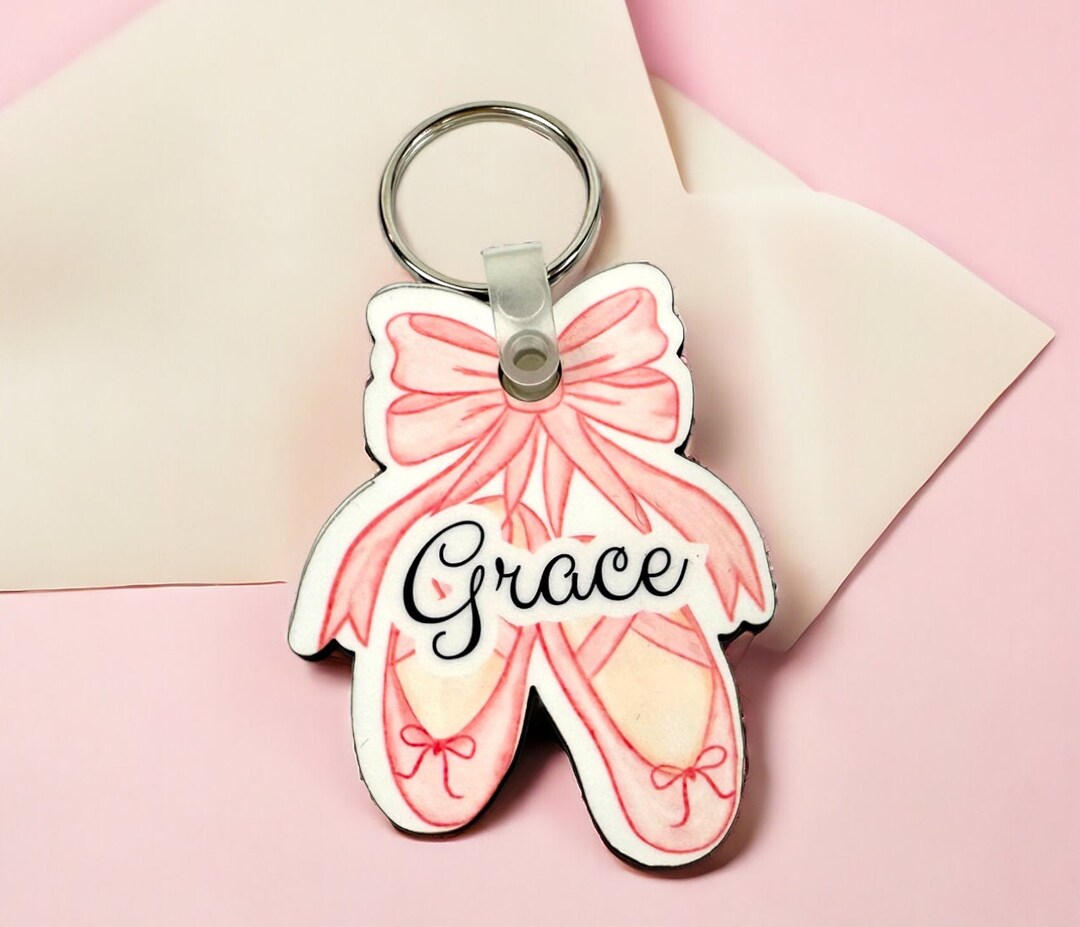 Ballet Slipper Keychain Personalized Ballet Keychain Ballet Dancer Key ...