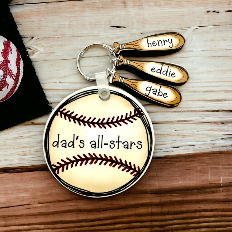 Baseball Keychain - Etsy