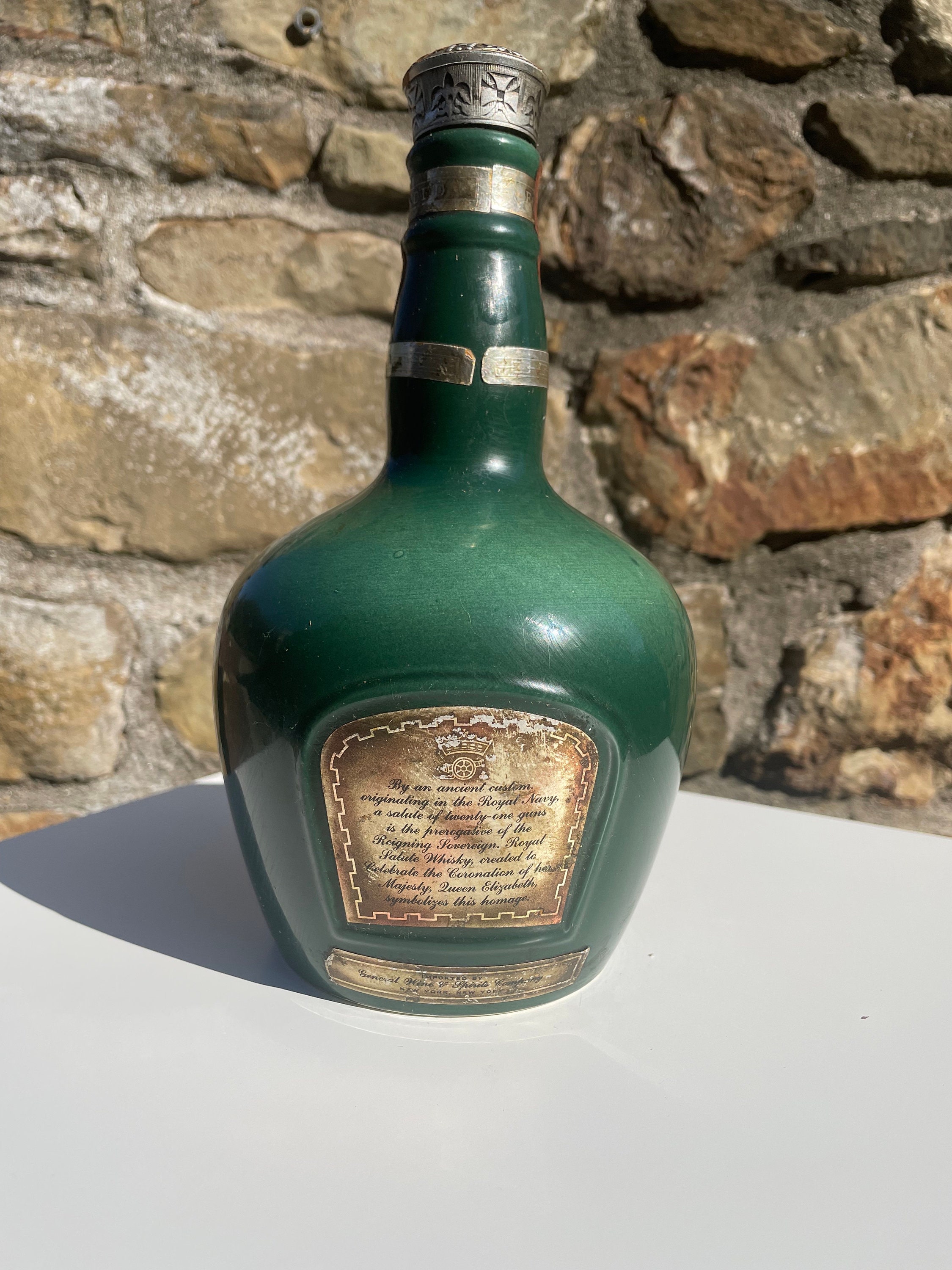 Vintage Chivas Green Spode Bottle - Etsy