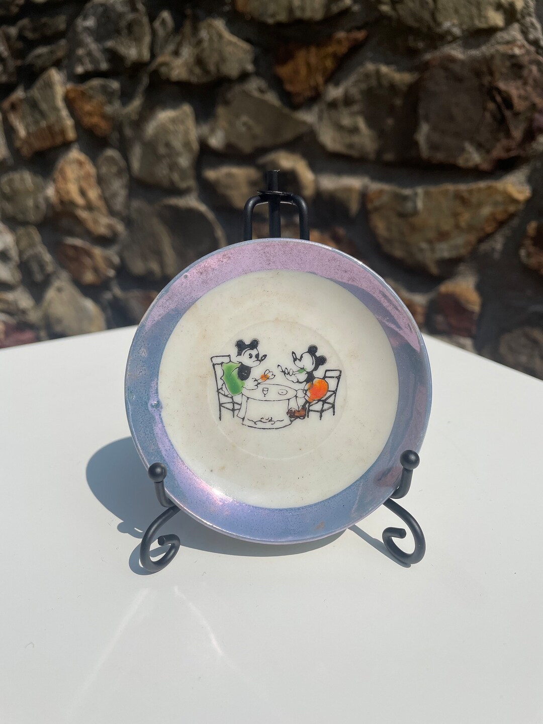 Vintage Mickey Mouse Tea Set Plate - Etsy