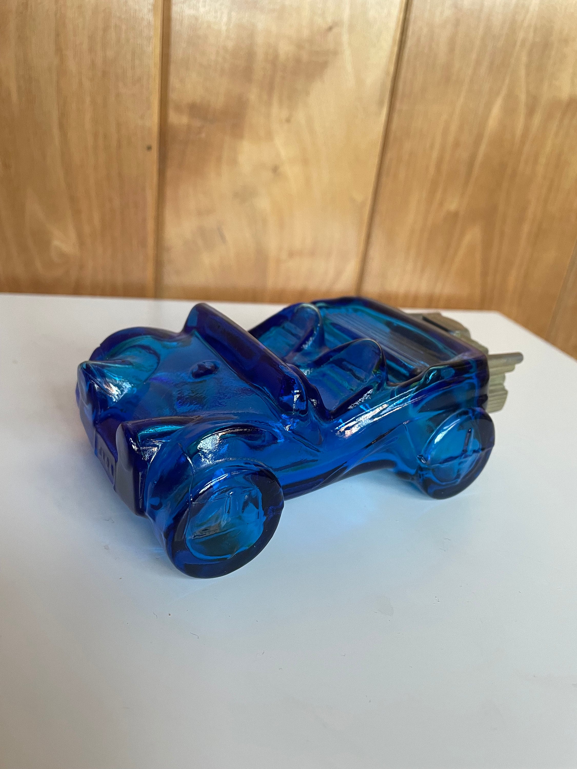 Blue Glass Car Avon Cologne Bottles - Etsy