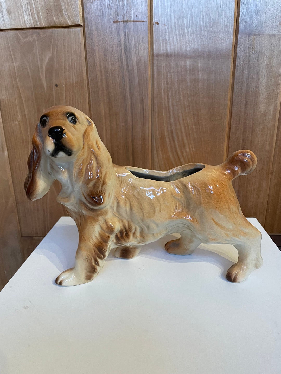 Vintage Cocker Spaniel Dog Planter - Etsy