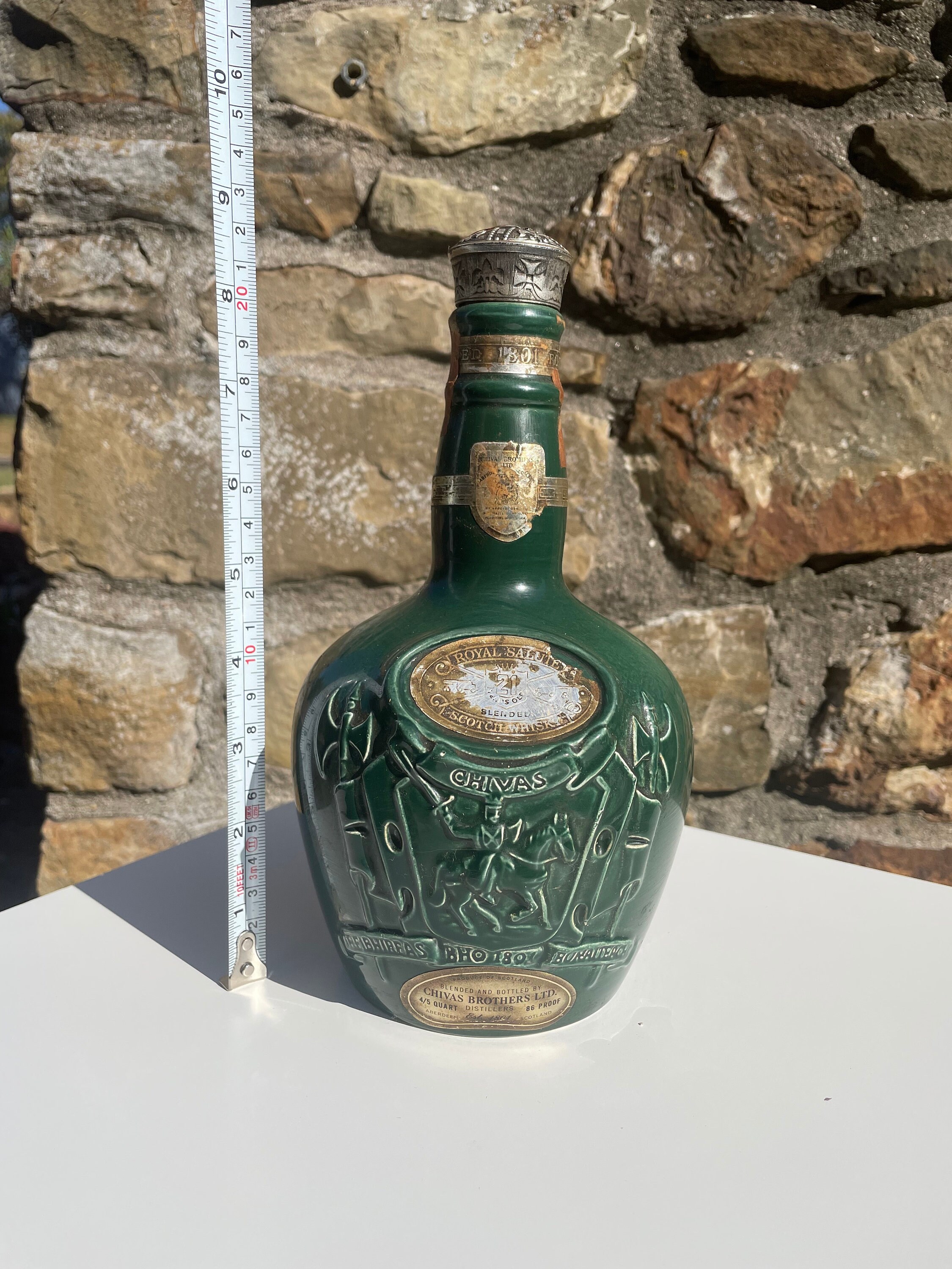 Vintage Chivas Green Spode Bottle - Etsy