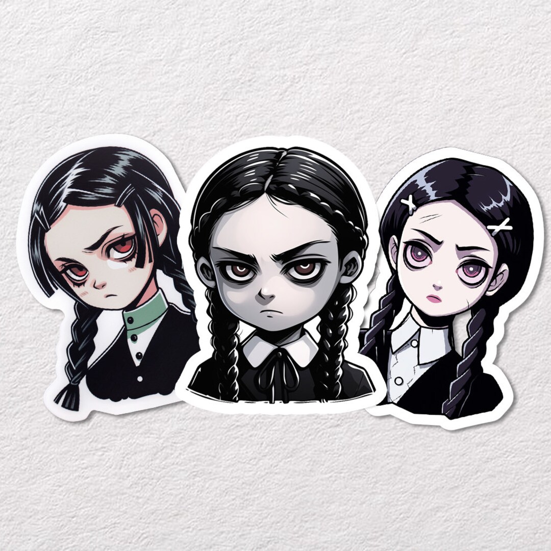 Goth Wednesday Stickers | Adams Family | Halloween | Gift | Cute ...