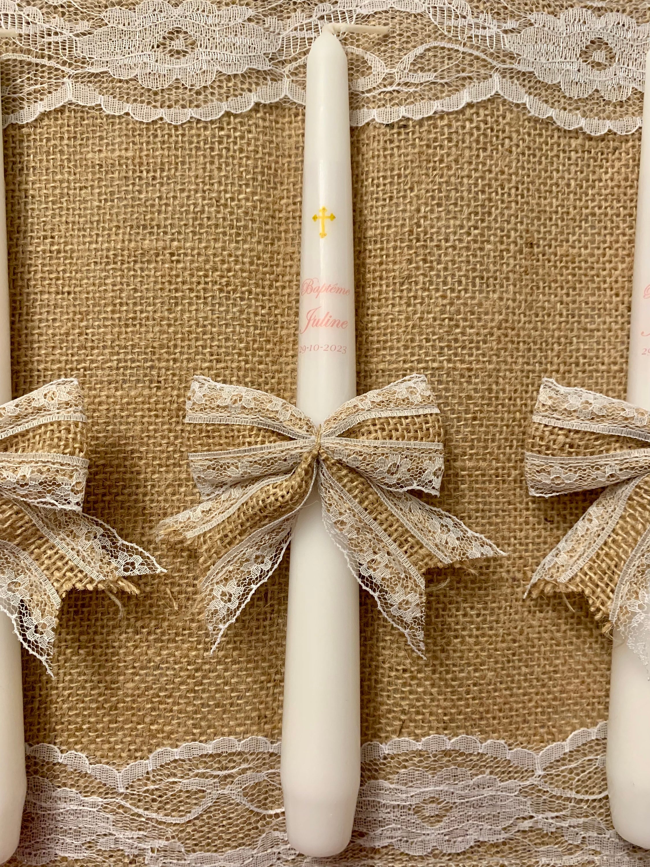 Cierge Butterfly personnalisé cierge de baptême cierge nœud papillon ...