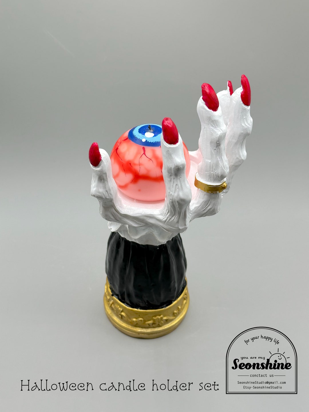 Witch Hand Candle Holder, Evil Eye Candle Set, Halloween Decoration ...