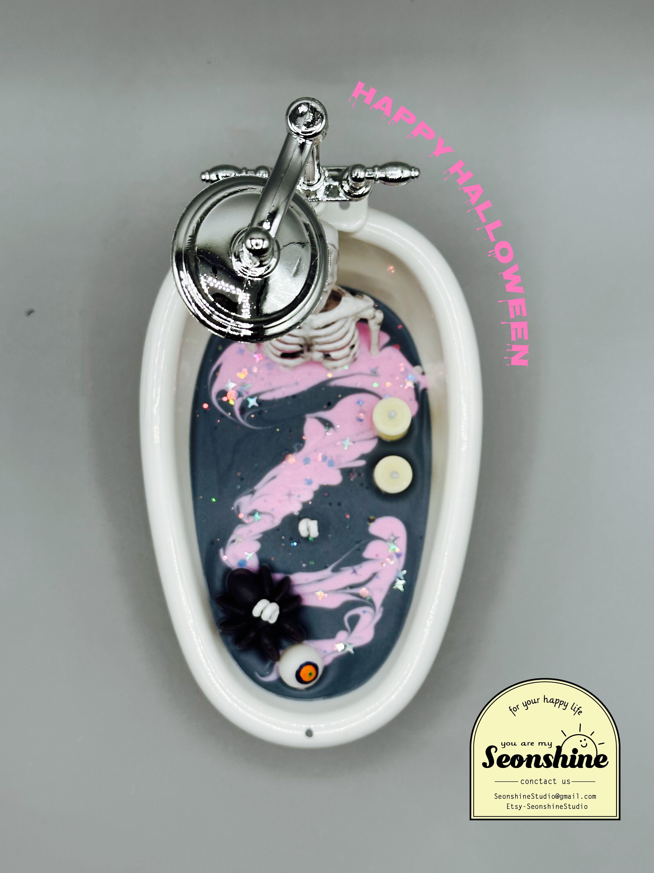 Halloween Candle Skeletons Bathing Bathtub Halloween Decor - Etsy