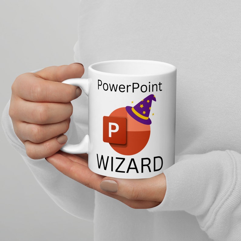 Powerpoint Wizard Mug, Office Humor Coffee Cup, Consulting, Business ...