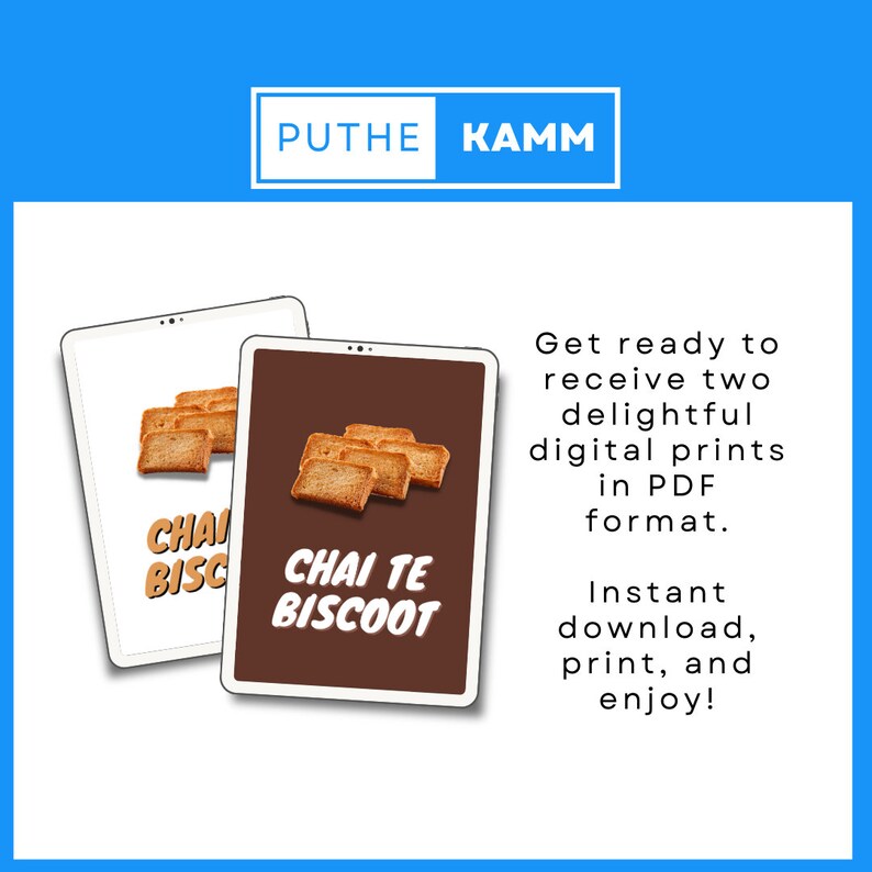 Chai Te Biscoot - Cozy Tea and Biscuits for Relaxation. Two Digital A3 ...