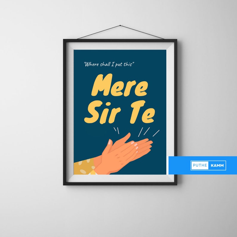 Punjabi Desi Humor Print – "mere SIR Te" A3 Wall Art (pdf) - Etsy