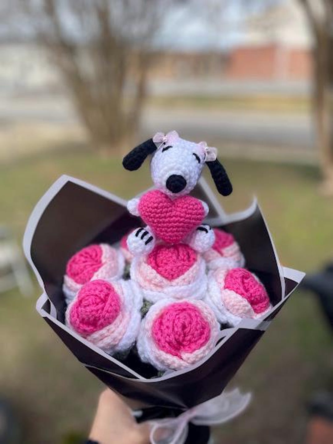 Bouquet Snoopy Bouquet Roses Bouquet Daysi - Etsy