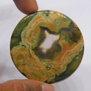 Rhyolite Rainforest Jasper Gemstone, Handmade Rhyolite Jasper Loose Stone, Natural Rainforest ...