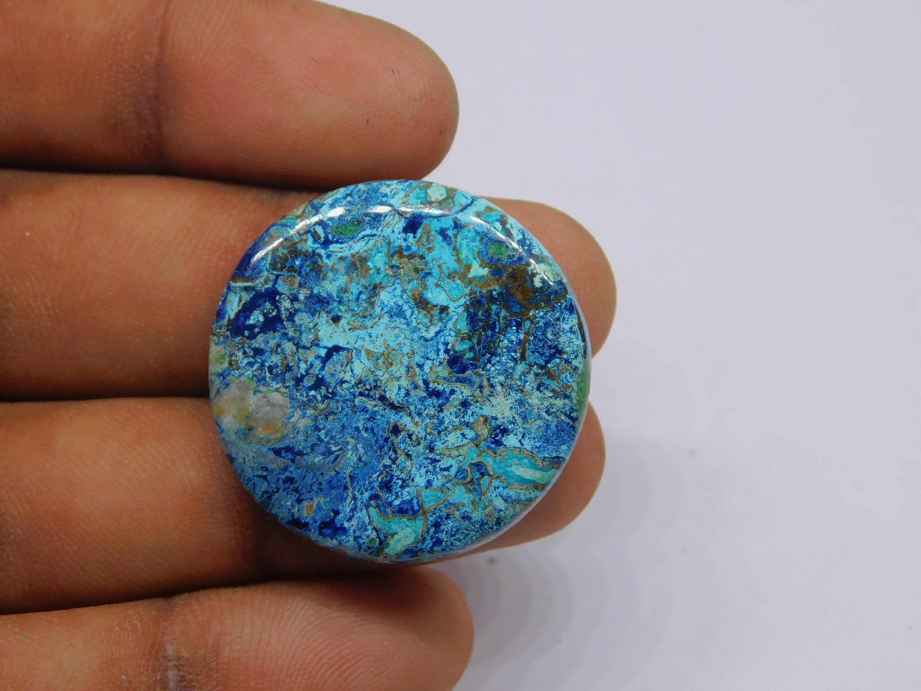 Azurite Shattuchite Cabochon, Natural Azurite Gemstone Low Price ...