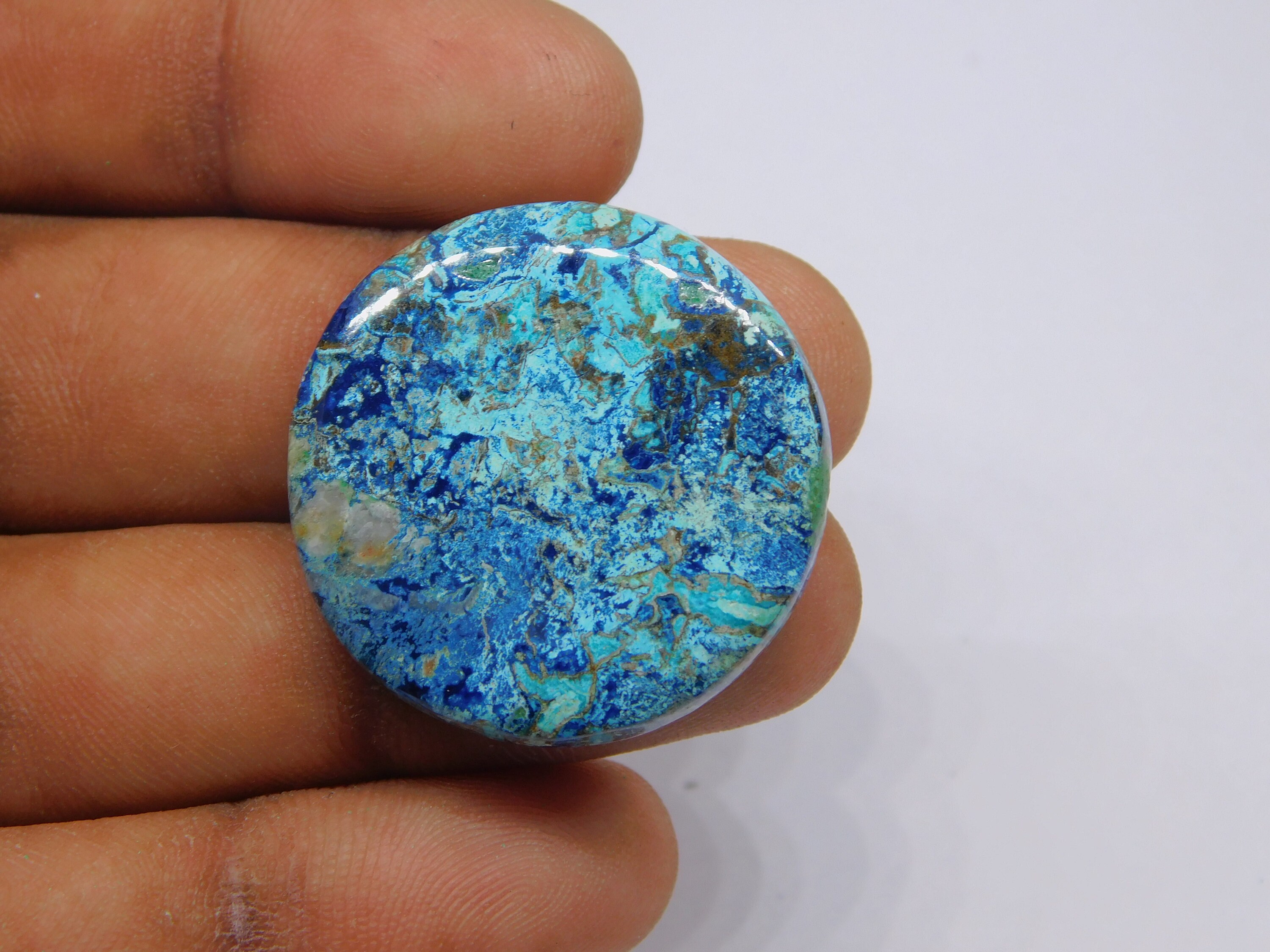 Azurite Shattuchite Cabochon, Natural Azurite Gemstone Low Price ...