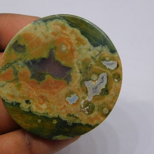Rhyolite Rainforest Jasper Gemstone, Handmade Rhyolite Jasper Loose Stone, Natural Rainforest ...