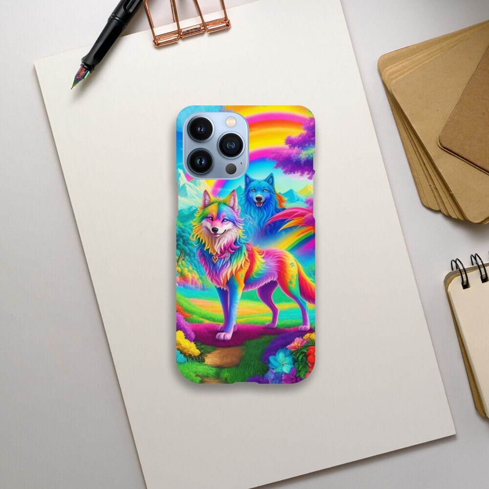 Teen Wolf iPhone Aesthetic Phone Case Colorful Wolf Slim Simple Cute ...