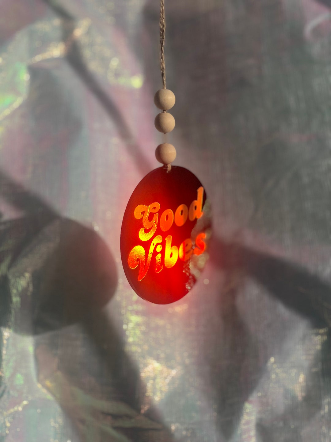Good Vibes Heart Smiley Face Acrylic Car Charm - Etsy