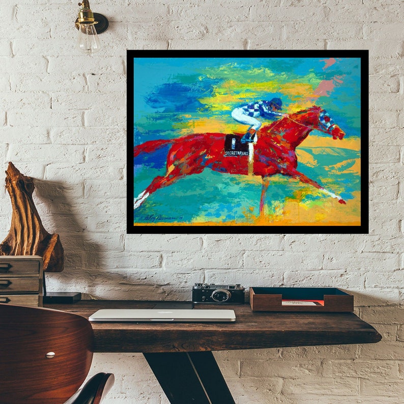 Giclée Fine Art Print; "the Great Secretariat" by Leroy Neiman; Fine ...