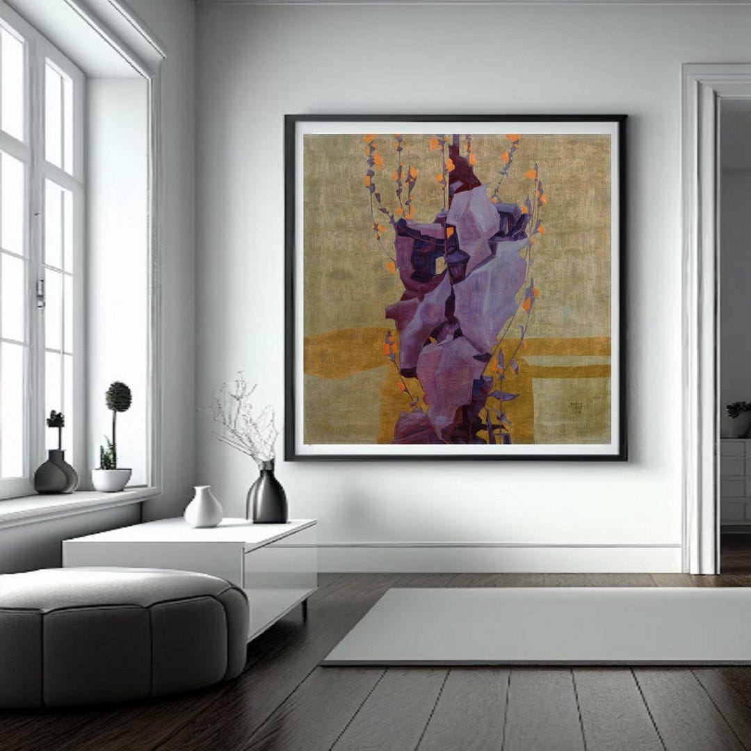 Giclée Fine Art Print; "stylized Flowers" by Egon Schiele; Fine Art ...