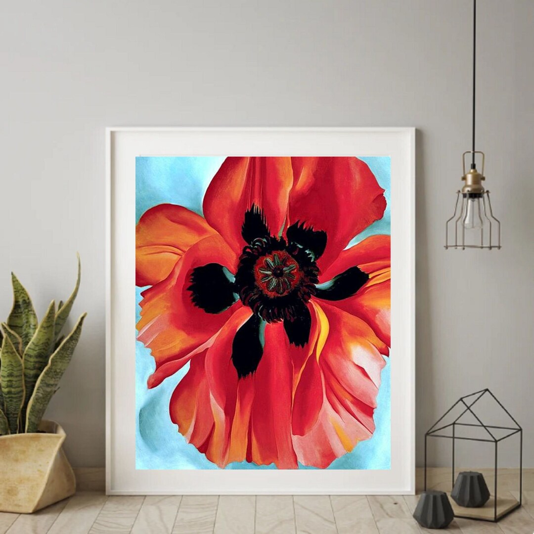 Giclée Fine Art Print; "red Poppy Vi" by Georgia O'keeffe; Fine Art ...