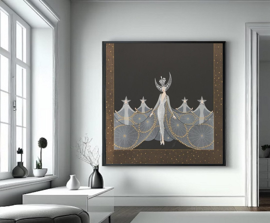 Giclée Fine Art Print; "queen of the Night" by Erté; Fine Art Print ...