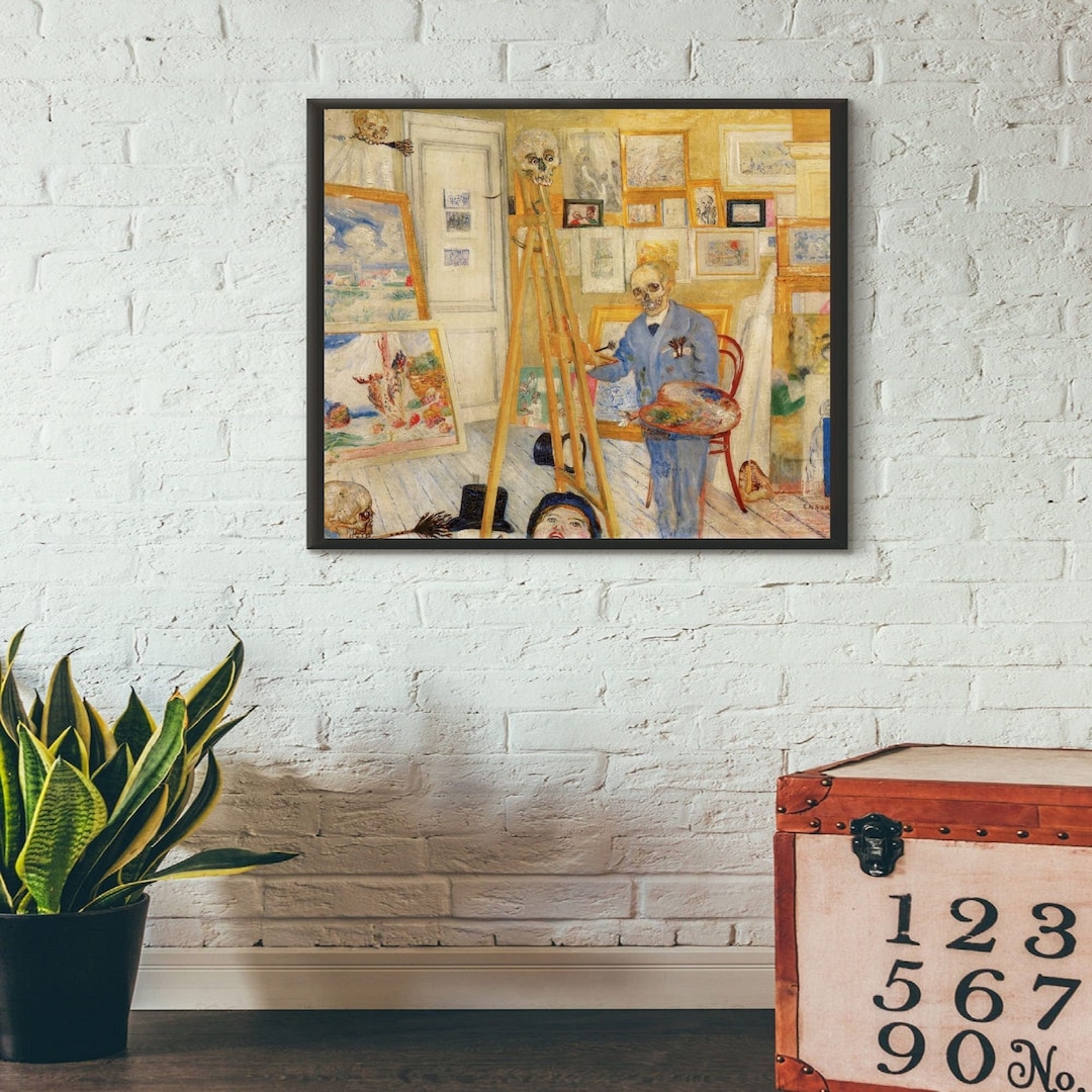 Giclée Fine Art Print; "the Skeleton Painter" by James Ensor; Fine Art ...