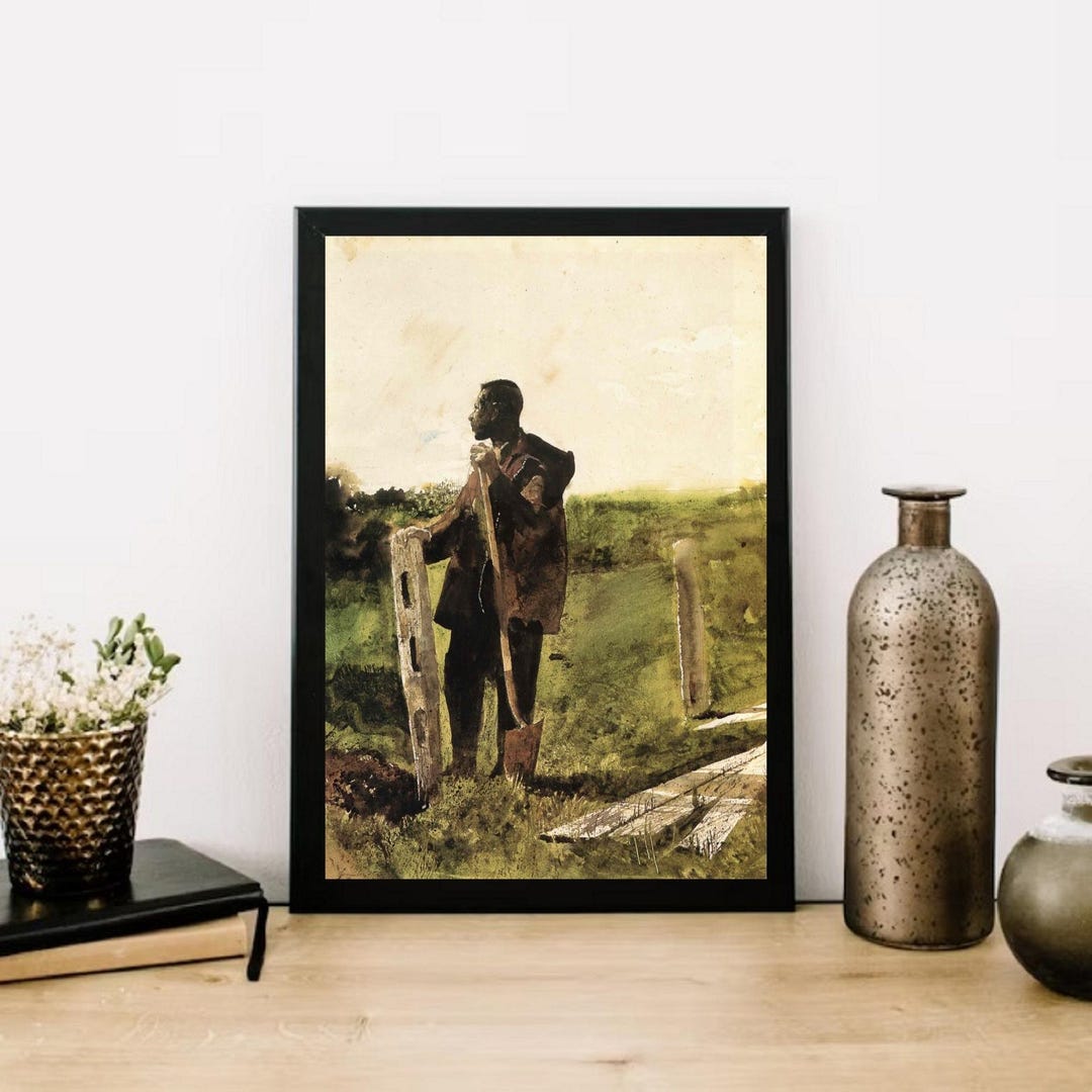 Giclée Fine Art Print; "post and Rail" by Andrew Wyeth; Painting Circa ...