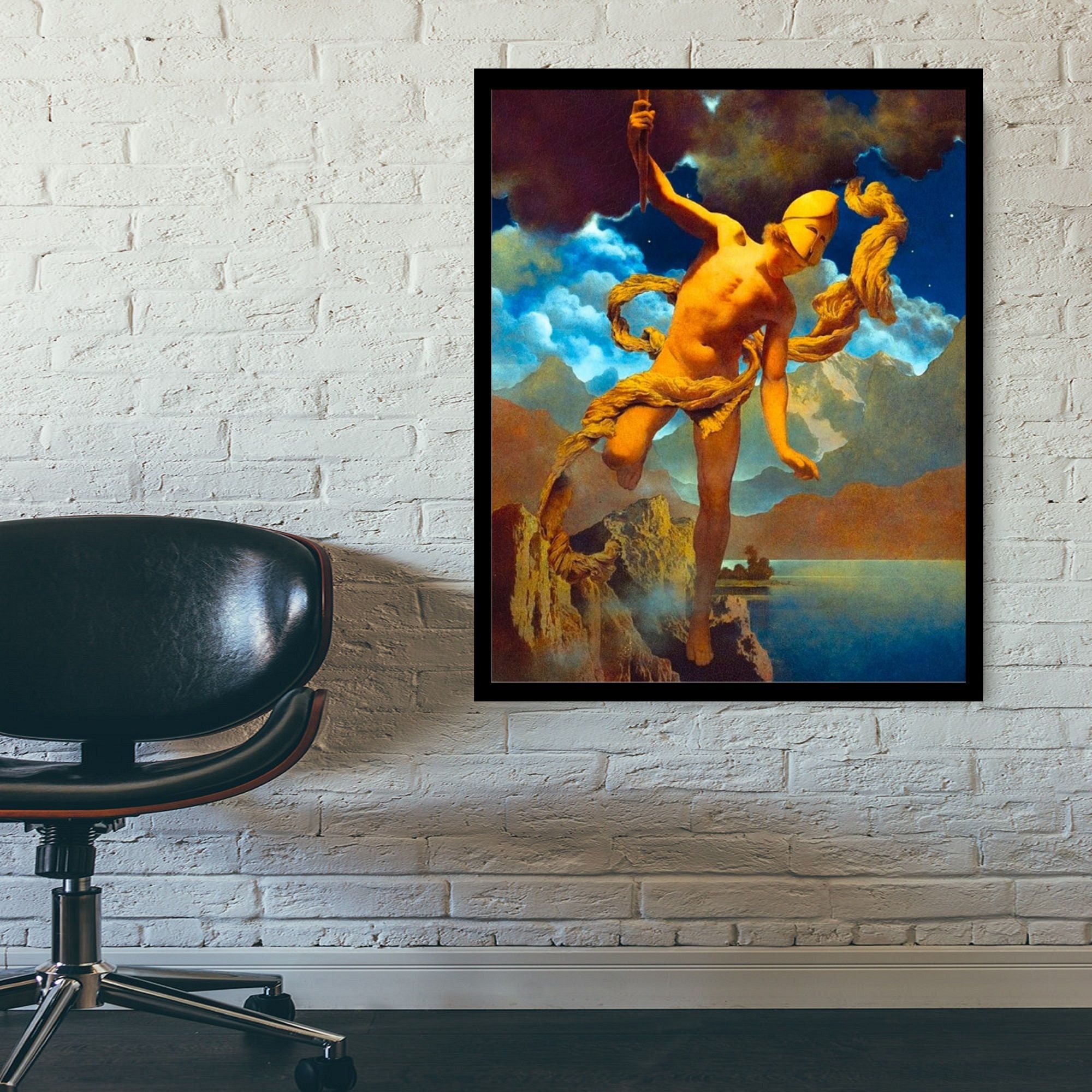 Giclée Fine Art Print; "prometheus" by Maxfield Parrish; Fine Art Print ...