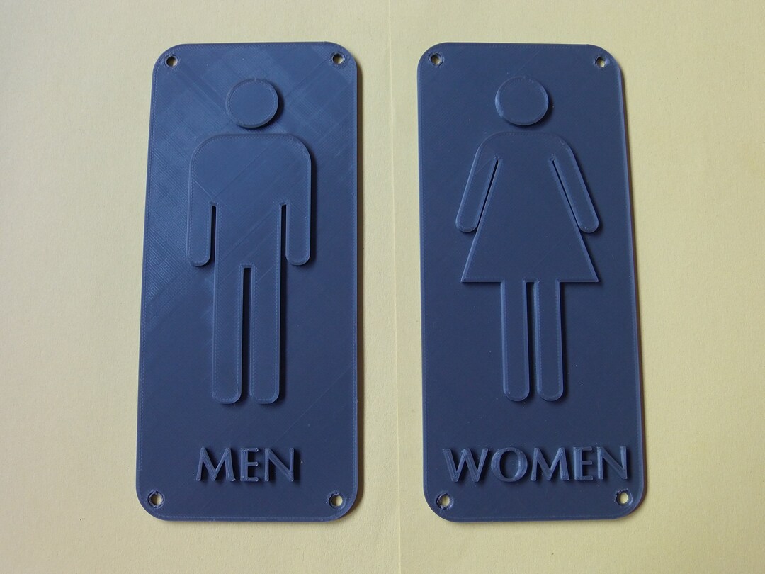 Men & Women Door Toilet Bathroom Sign Great for Pubs Clubs Office 3D ...