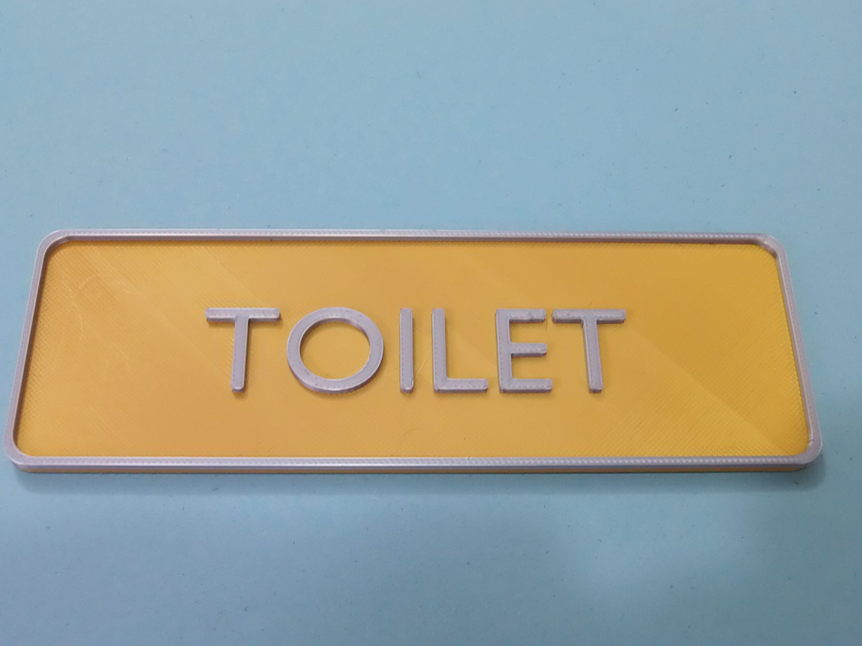 Gold / Silver Toilet Door Sign Toilet Bathroom Sign With Adhesive 3D ...