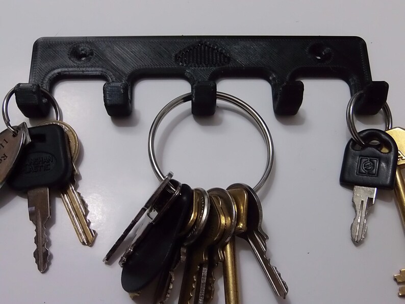 Key Holder Hooks Wall Mounted Keys Holder ORGANISER 3D PRINTED - Etsy UK