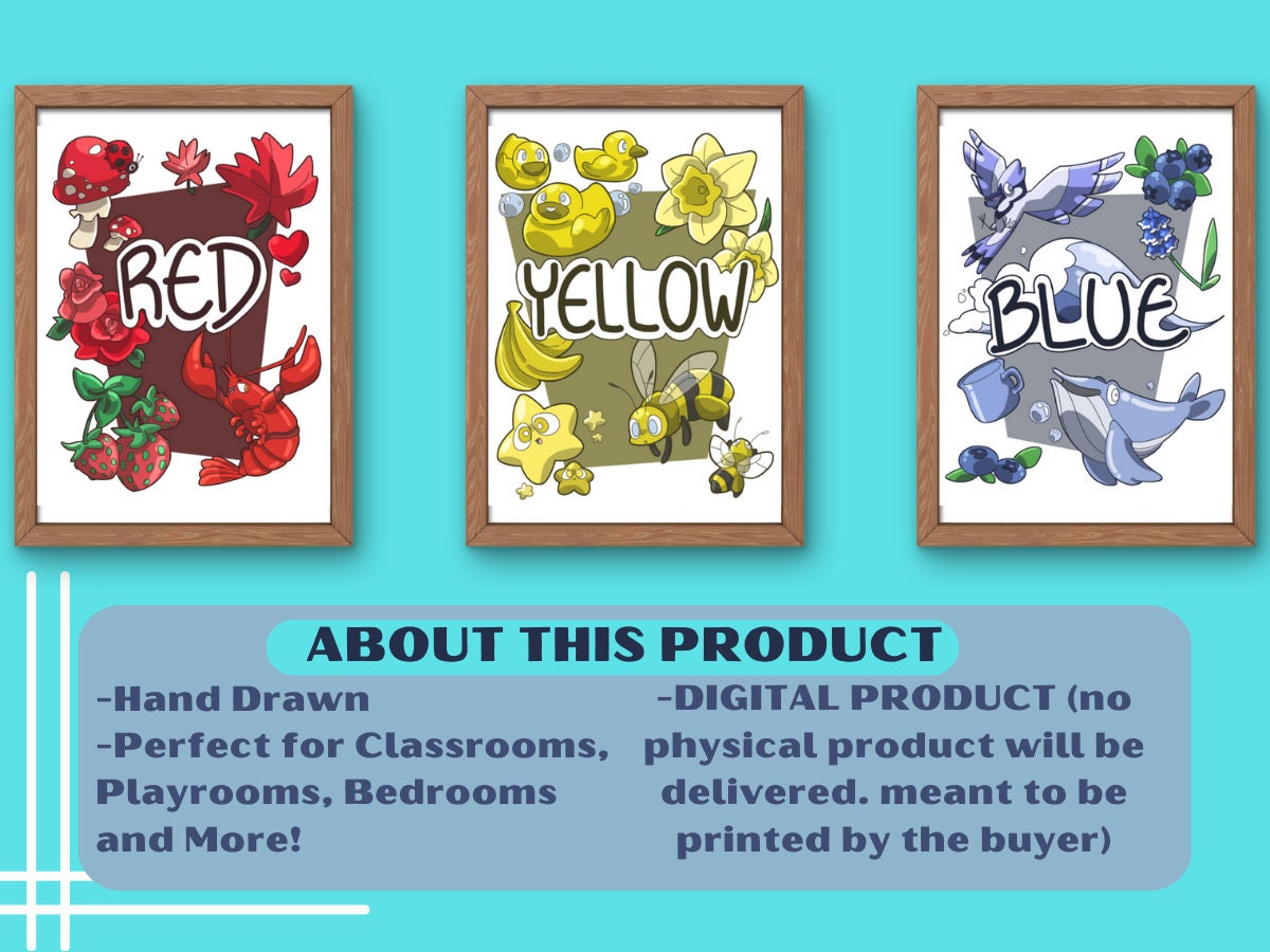 Primary Colour Sheet, Color Poster, Educational, Printable, Preschool ...