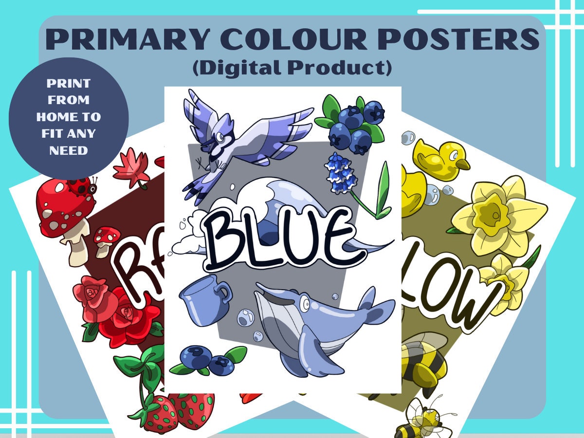 Primary Colour Sheet, Color Poster, Educational, Printable, Preschool ...