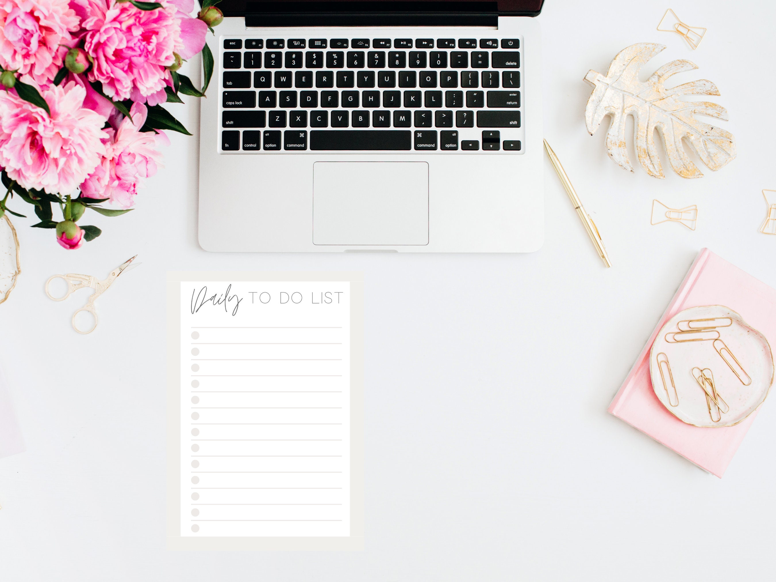 Daily To-do Checklist, Fillable PDF, Printable Checklist, Task Schedule ...
