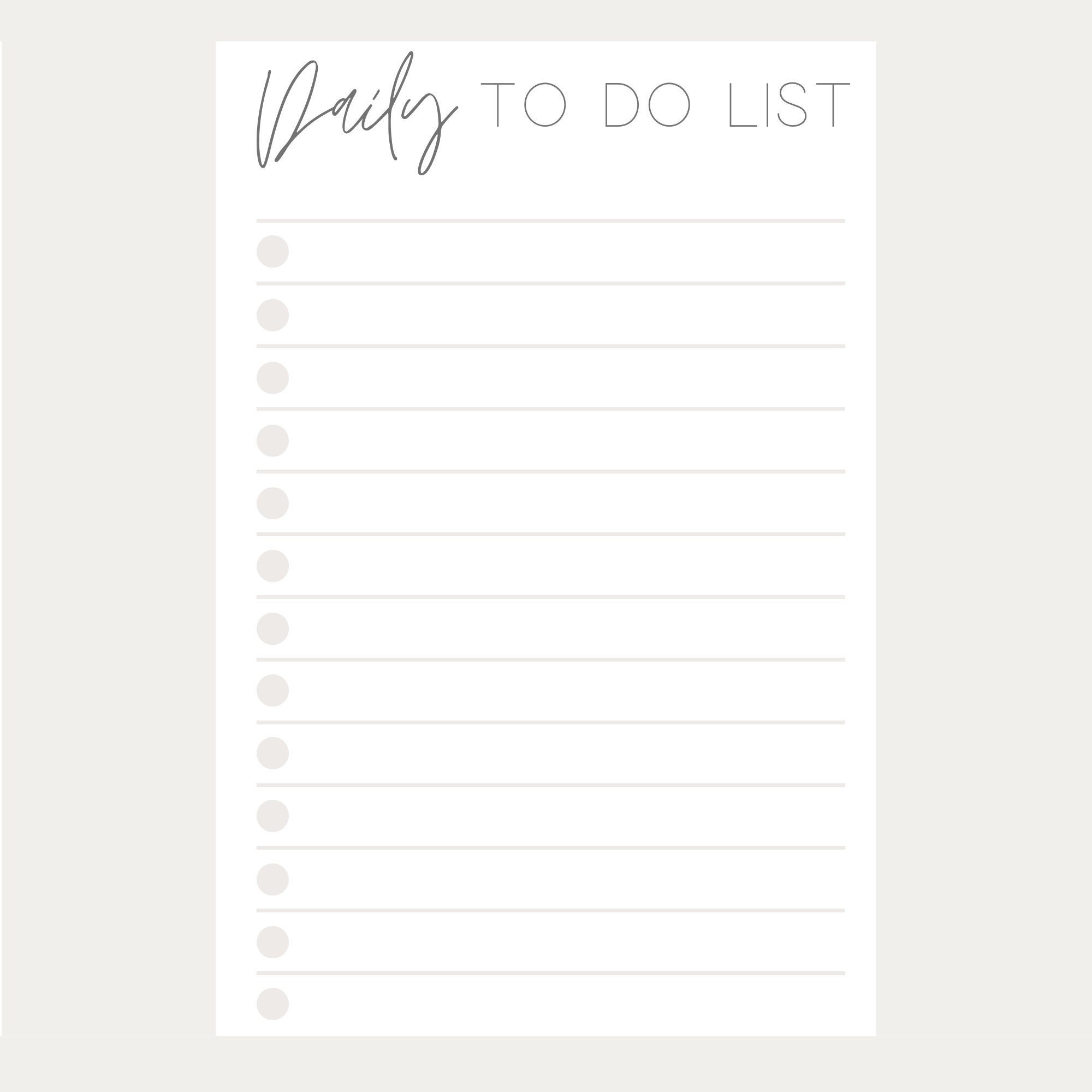 Daily To-do Checklist, Fillable PDF, Printable Checklist, Task Schedule ...