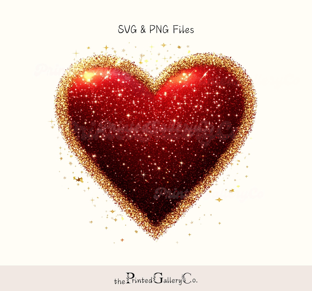 Valentine's Day Heart Png, Glitter Sublimation Valentine Shirt Design ...