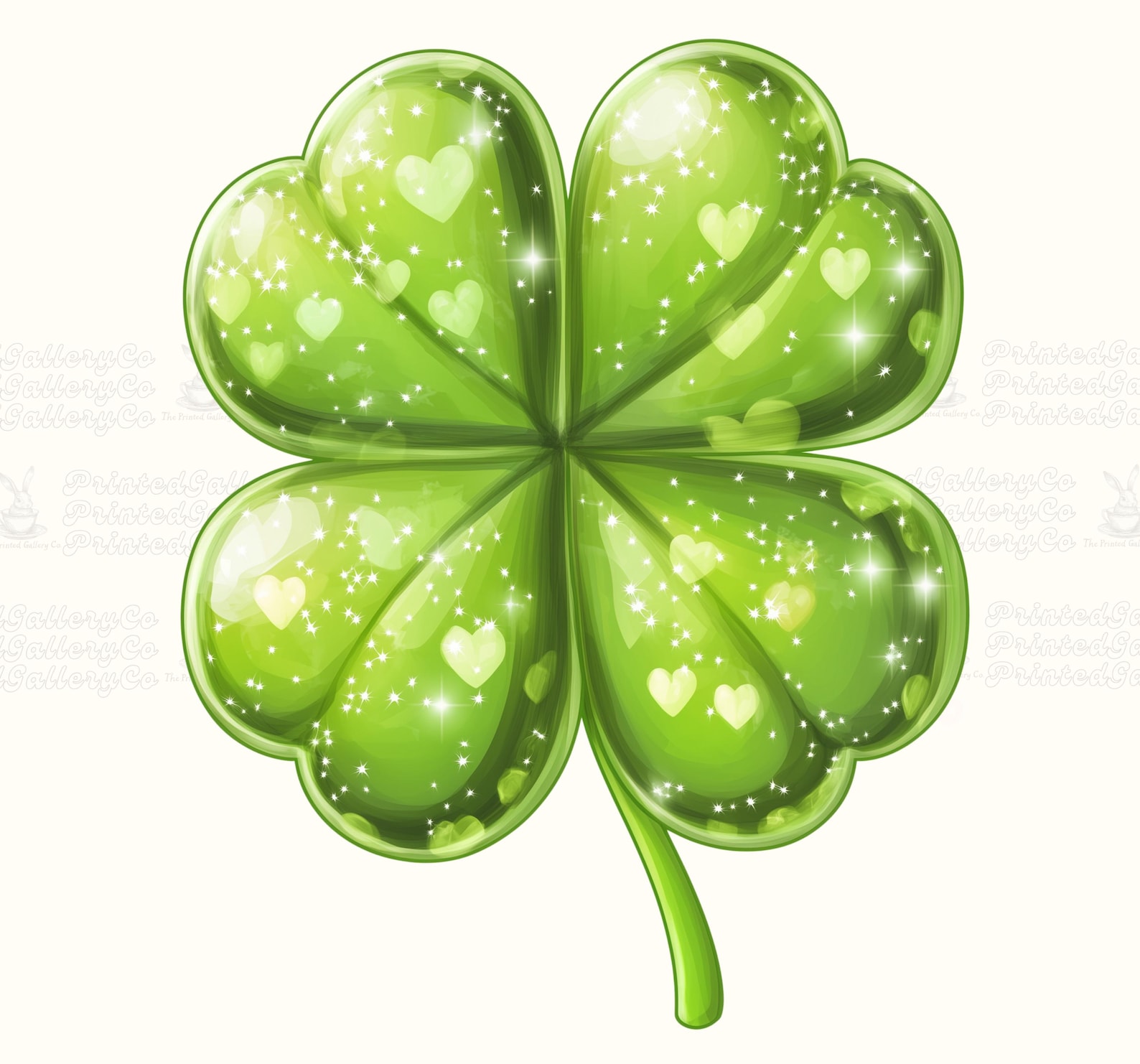 12 Glam Shamrock PNG Bundle, Cottagecore Clover Clipart, Lucky Four ...