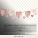 Glitter Heart Garland Clipart Rose Gold Valentines Day Overlay PNG Cute ...