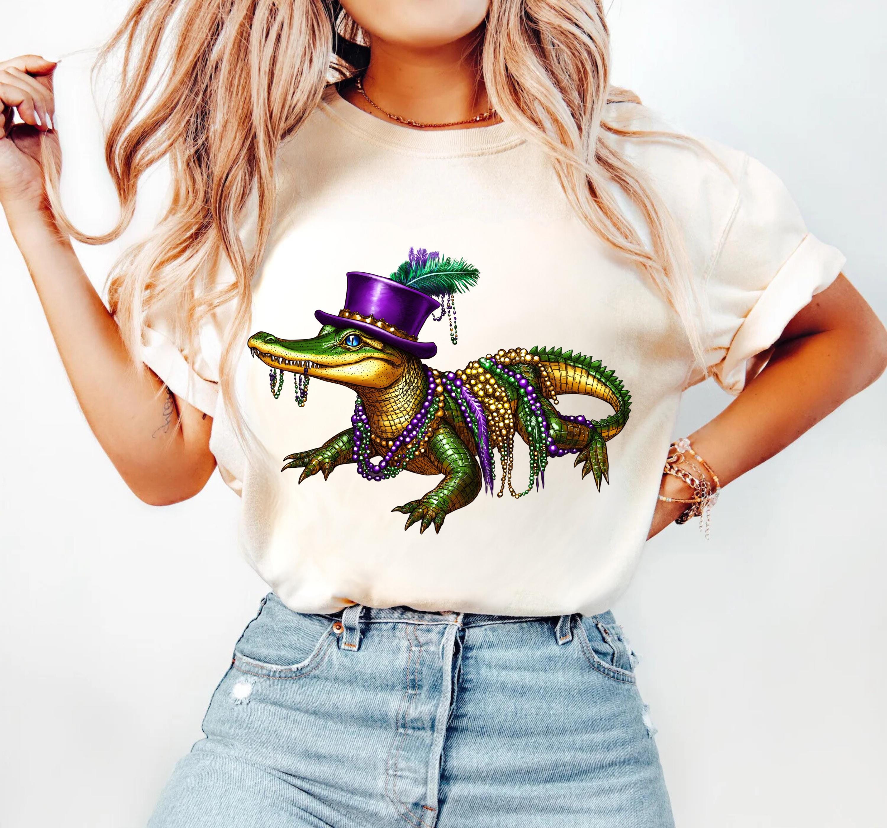 Mardi Gras 2025 Alligator PNG, Festive Mardi Gras Clipart, Purple Green ...