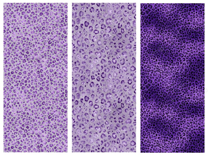 Purple Glitter Cheetah Print Digital Paper, Animal Pattern Backgrounds ...
